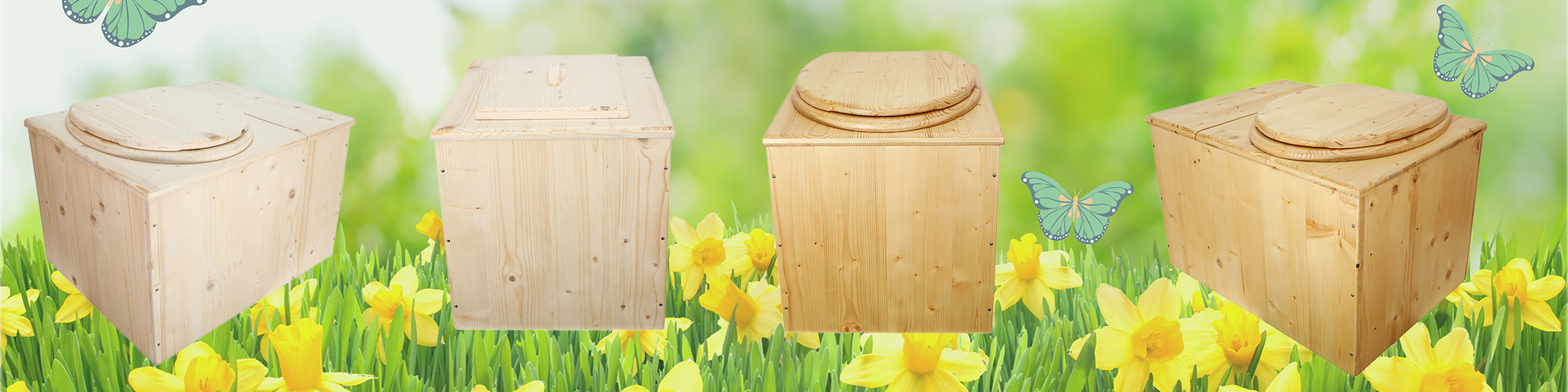 Toilettes sèches en bois écologiques sans eau
